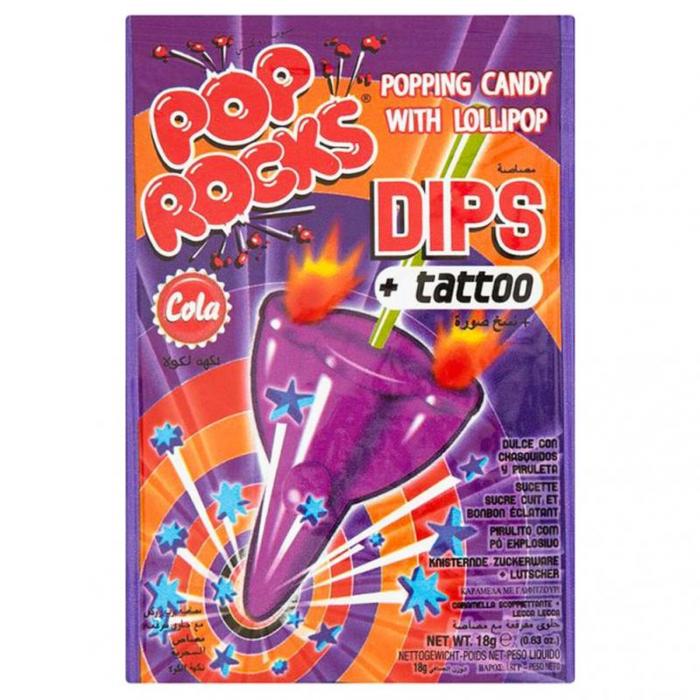 Osta Pop Rocks Dips + Tattoo - Cola 18g Coopers Candy