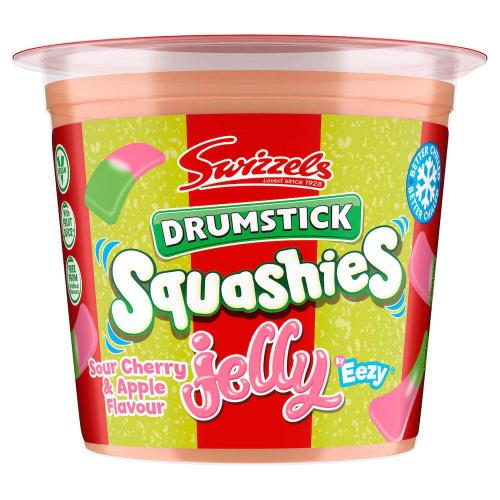 Osta Swizzles Drumstick Squashies Jelly Tub Cherry Apple 125g Coopers Candy