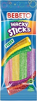 Osta Bebeto Wacky Sticks - Fizzy Tutti Frutti 75g Coopers Candy